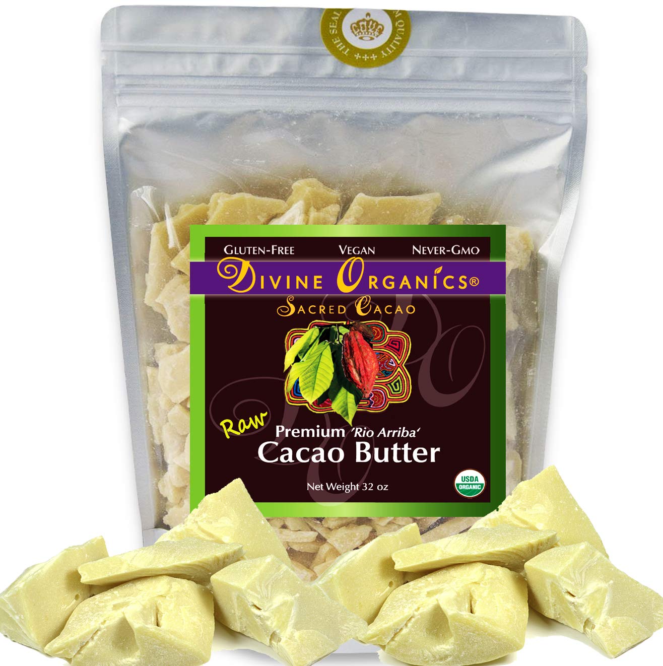 Raw Cacao Butter/Cocoa Butter - Certified Organic - Food Grade - Edible ...