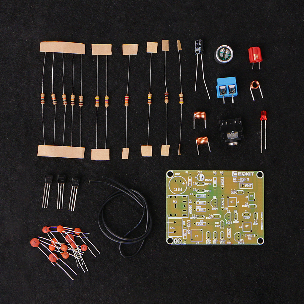 DIY Kit 88-108MHz FM Transmitter Frequency Modulation Wireless ...