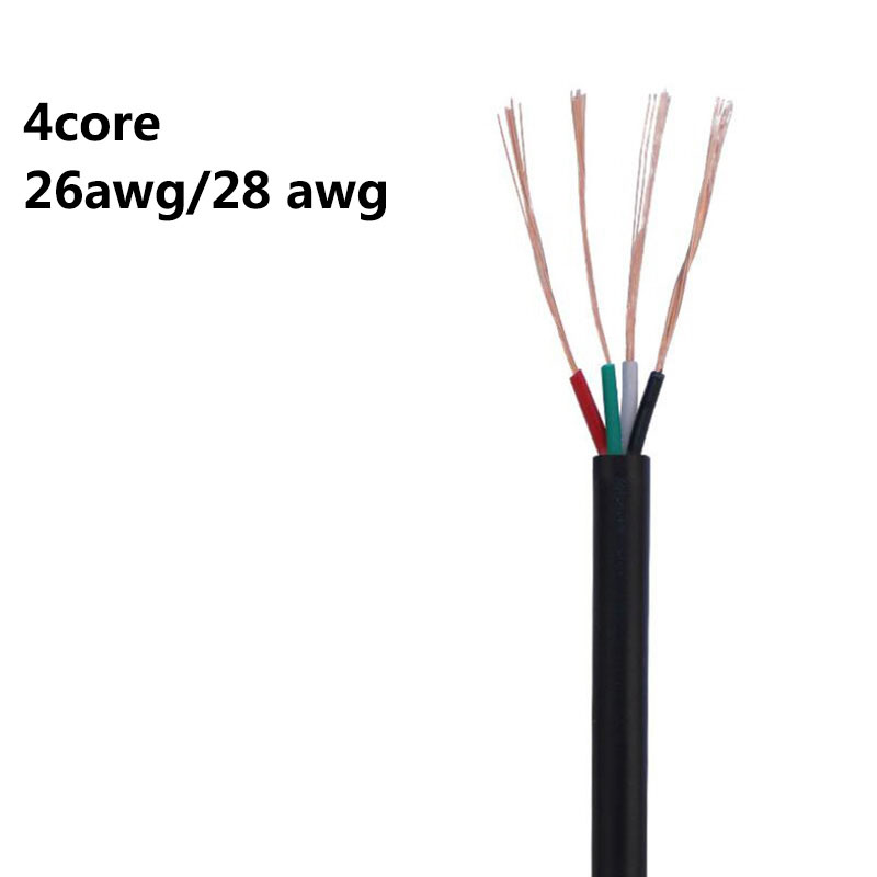 2 3 4 Pin Core Sheathed Pvc Wire Power Cord Copper Extension Connector ...