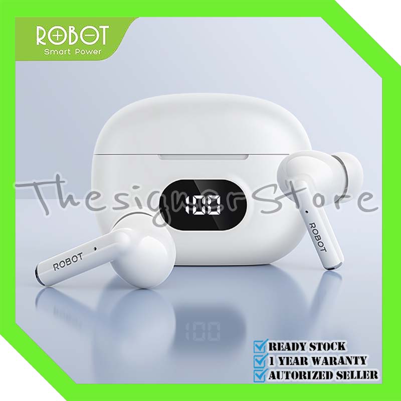 Airbuds TWS ROBOT T70 Headset Bluetooth Earbuds Wireless LED Display ...