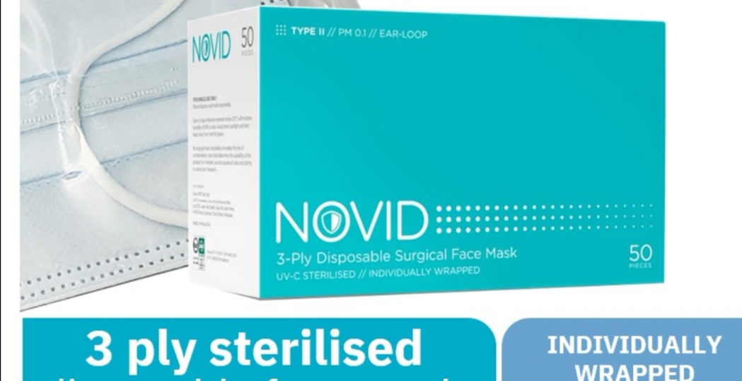 READY STOCK NOVID Individual Machine 3 Ply Blue Adult Mask Made In ...