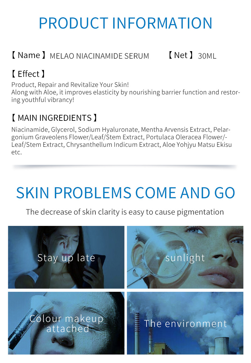 MELAO Best Private Label Niacinamide Vitamin B3 Serum for Face Skin ...