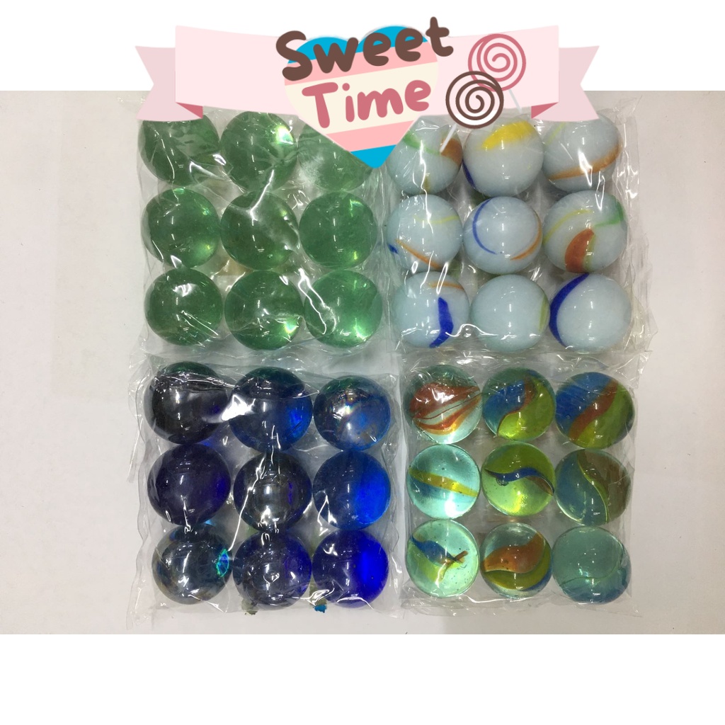 WM [Ready Stock] GLASS MARBLES, GULI KACA, GULI CONGKAK 玻璃弹珠 | Lazada