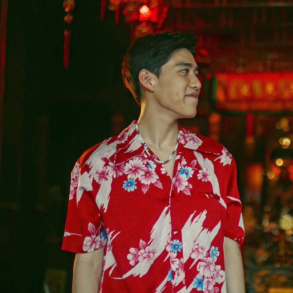 Hanlu PP Kritเสื้อฮาวายแขนสั้นวันหยุดชายหาดเสื้อเชิ้ตลายดอกผู้ชายเสื้อแบบหลวมมีสไตล์ แปลรักฉัน ...