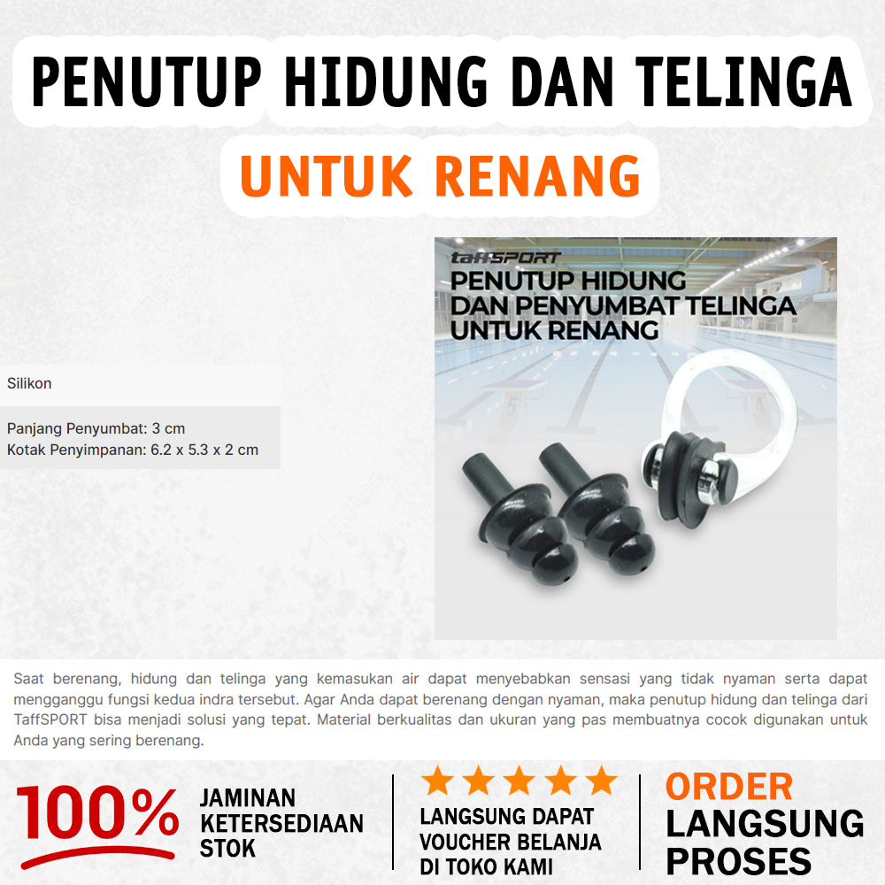 Penutup Hidung dan Penyumbat Telinga untuk Renang | Lazada Indonesia