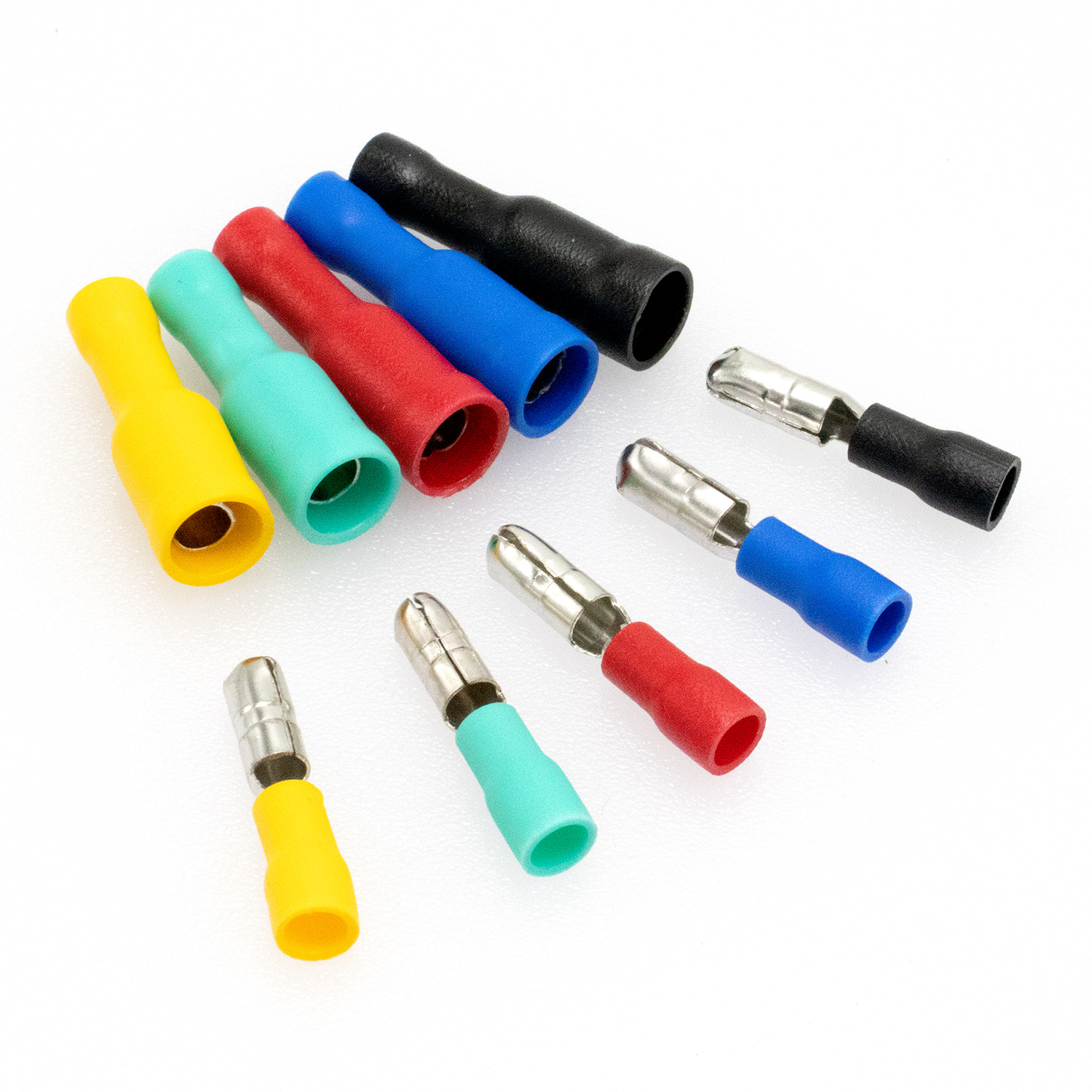 100/50pcs Insulated Terminal Spade Male Female Wire Connector ...