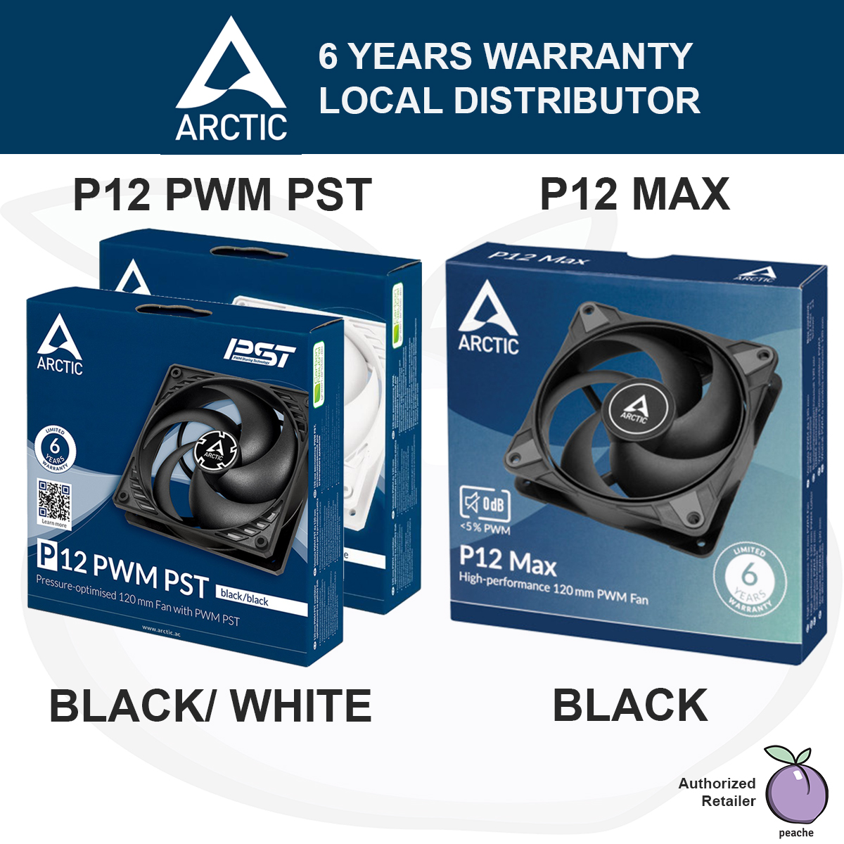 ARCTIC P12 P12 MAX PWM Pressure-optimised 120 mm PWM High Static Pressure PC Case Chassis Fan ...