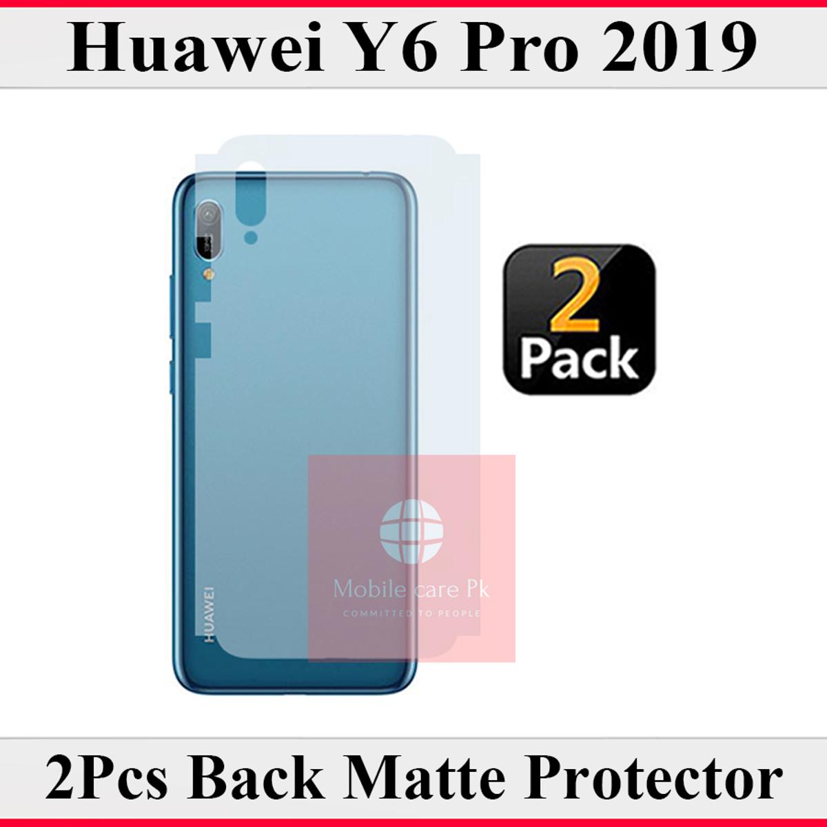 2Pcs Huawei Y6 Pro Back Matte Protector Soft Skin Sheet Soft Film ...