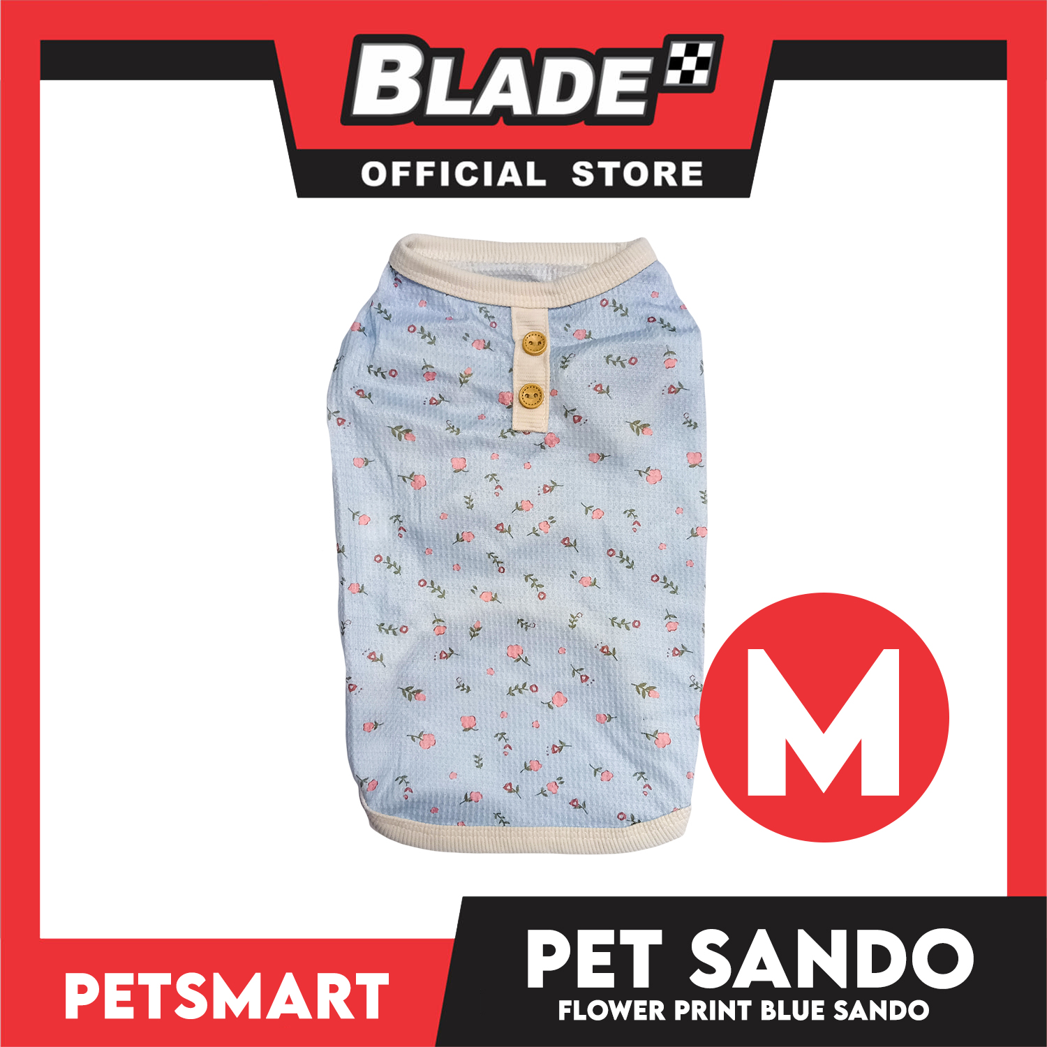 Pet Sando Flower Design Blue (Medium) for dogs and cats | Lazada PH