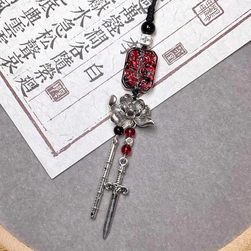 New Chinese Aesthetic Beaded Phone Charm DIY Anti-loss Keychains Gift ...