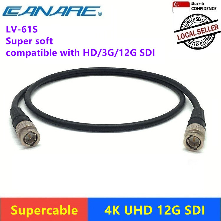 0.5-2m 4K UHD HD 3G 12G SDI cable 75 Ohm original Canare BNC connector | Lazada Singapore