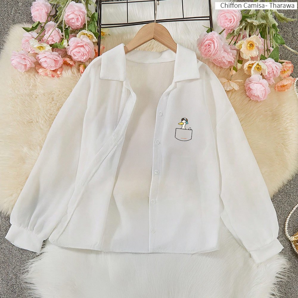 Chiffon Camisa - Tharawa Women Female Girl Lady Stylish Casual Loose ...