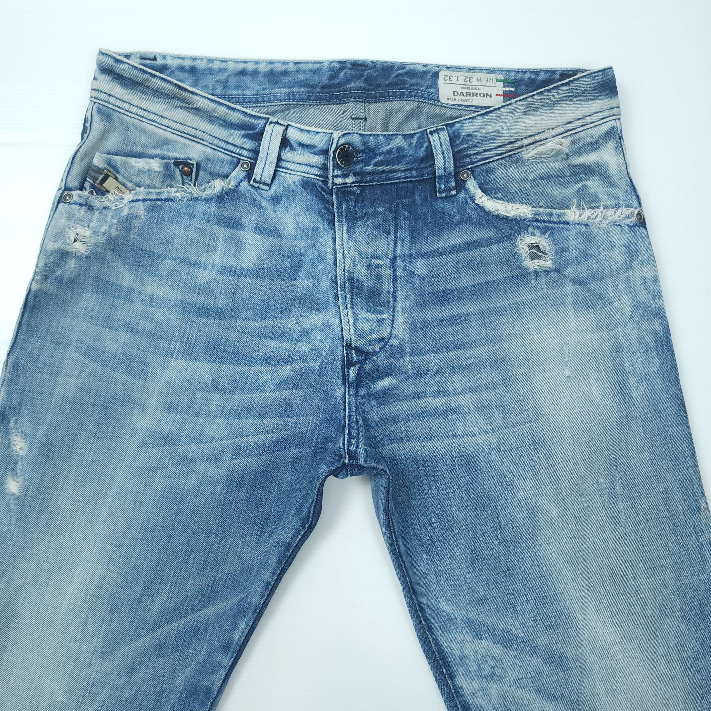 ยีนส์ Diesel เอว 33 แต่งขาด ฟอกเทคนิค Stone Washed ผ้าหนานุ่ม ขาเดฟ ...