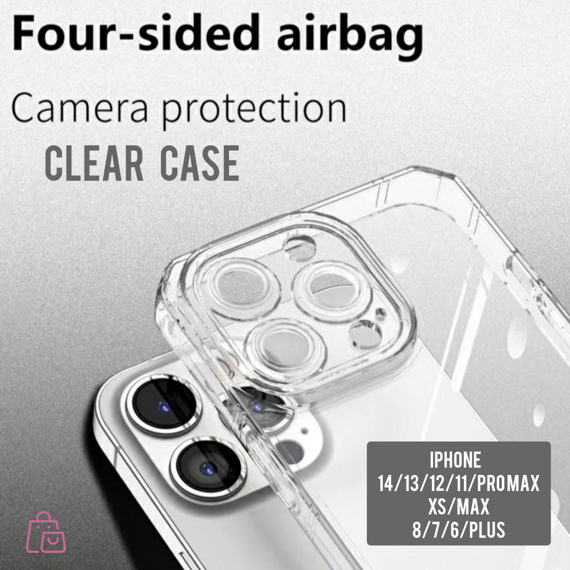 Full Covered Camera Lens Protection Four-Sided Airbag Transparent Clear ...