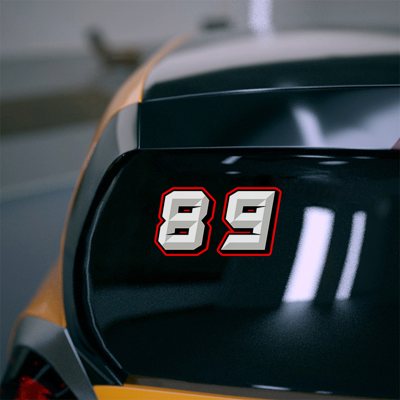 0 To 9 Creative Numbers Racing Number Helmet Racing Vinyl Decals ...