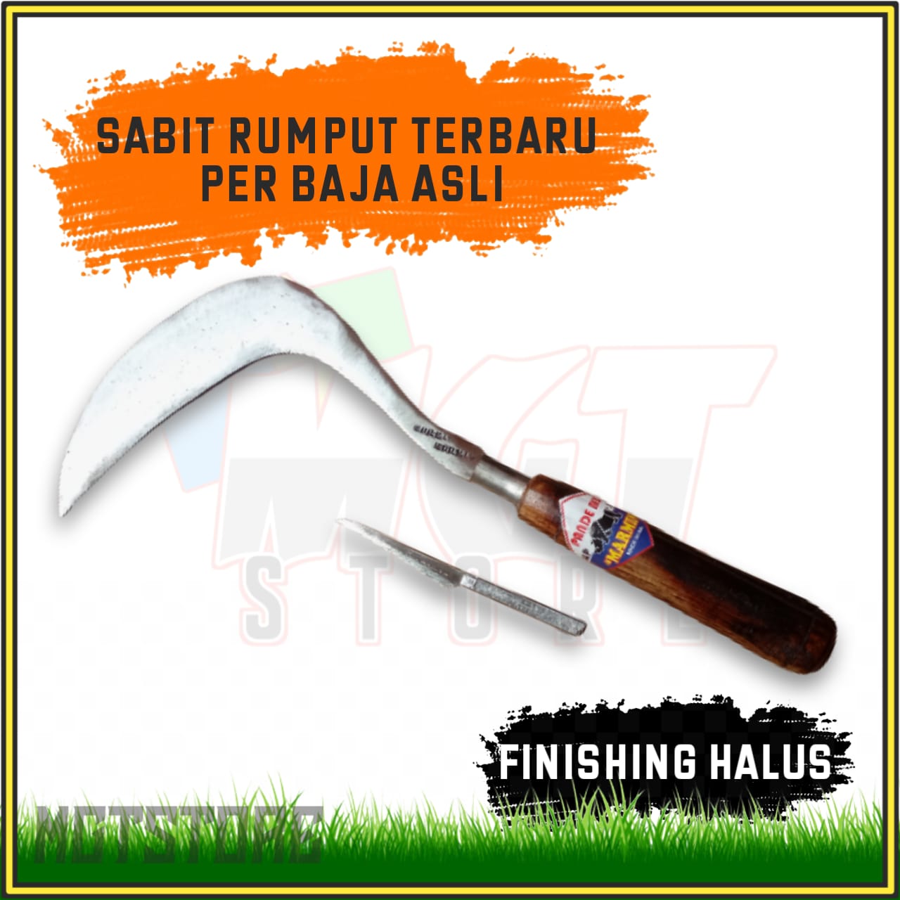 Sabit Rumput Baja Asli Super Tajam Jawa Cap Marmin - Sabit Arit Rumput ...