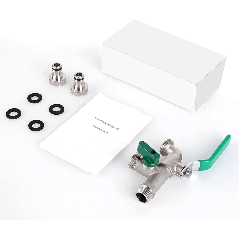 1/2 Inch Tap Brass Faucet with Double Connection and Hose Nozzle ...