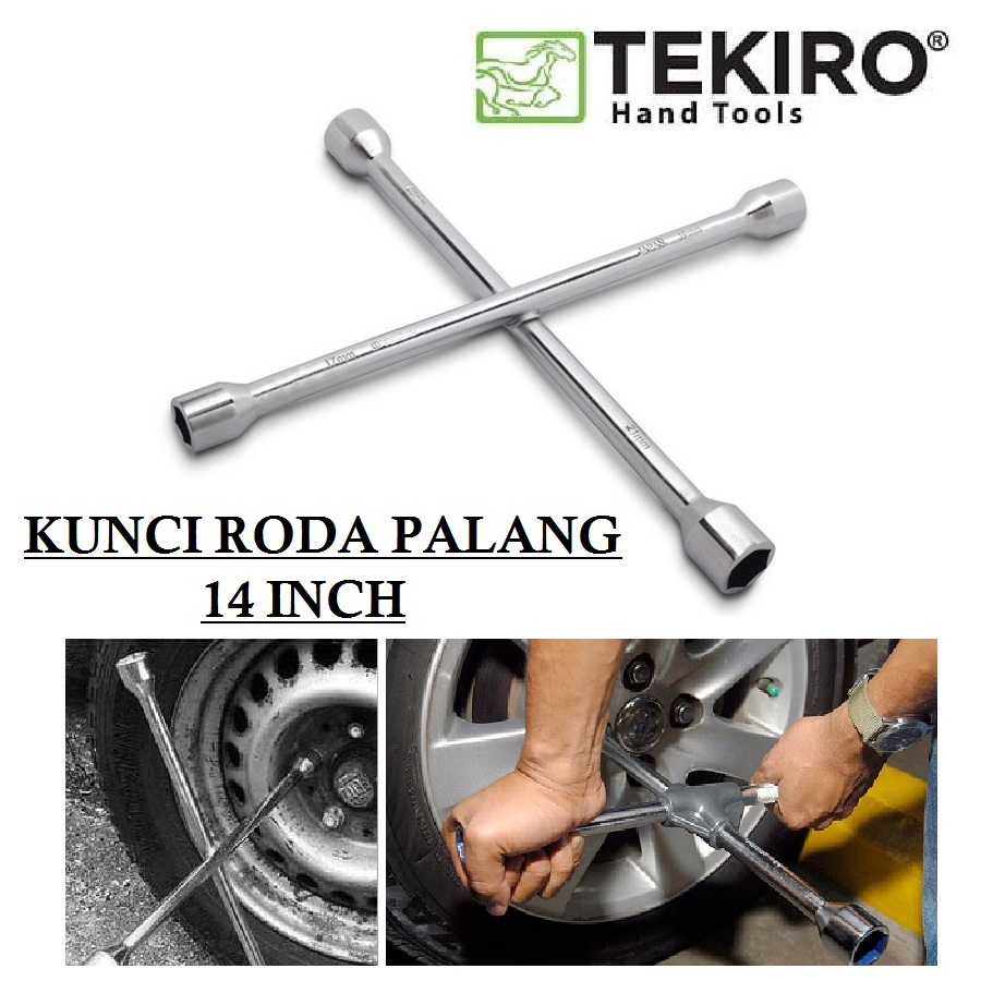 TEKIRO Kunci Roda Palang 4 Way 14 Inch - Kunci Roda Palang Mobil 14 ...
