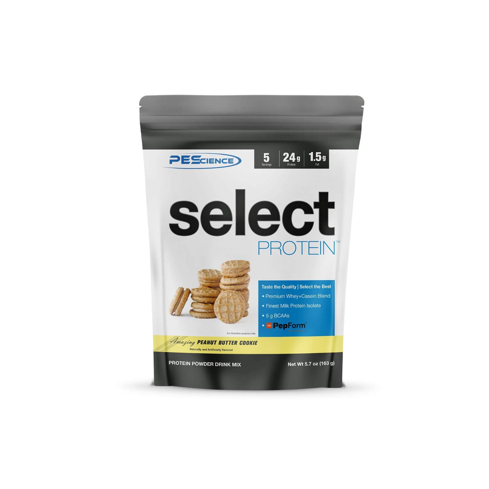 PESCIENCE SELECT PROTEIN 163 GRAMS 5 SERVINGS AMAZING PEABUT BUTTER ...