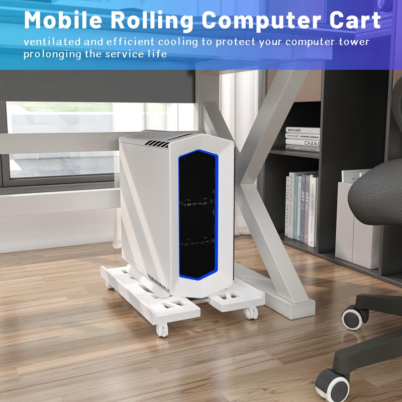 Mobile CPU Stand PC Tower Stand PC Tower Stand with 4 Caster Wheels ...