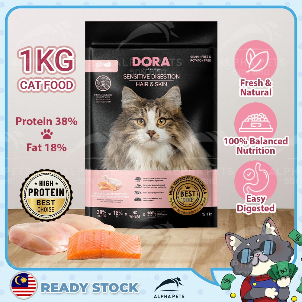(Formula From Turkey) ALPHA PETS DORA Cat Food 1kg Cat Dry Food ...