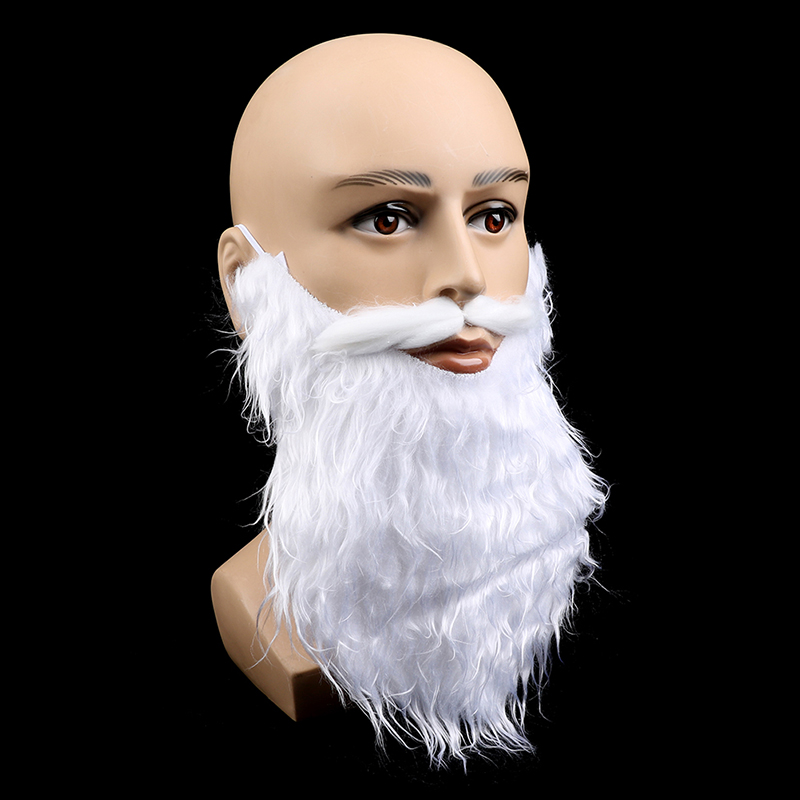 Party performance props Santa Claus white beard fake Beard Set Xmas ...
