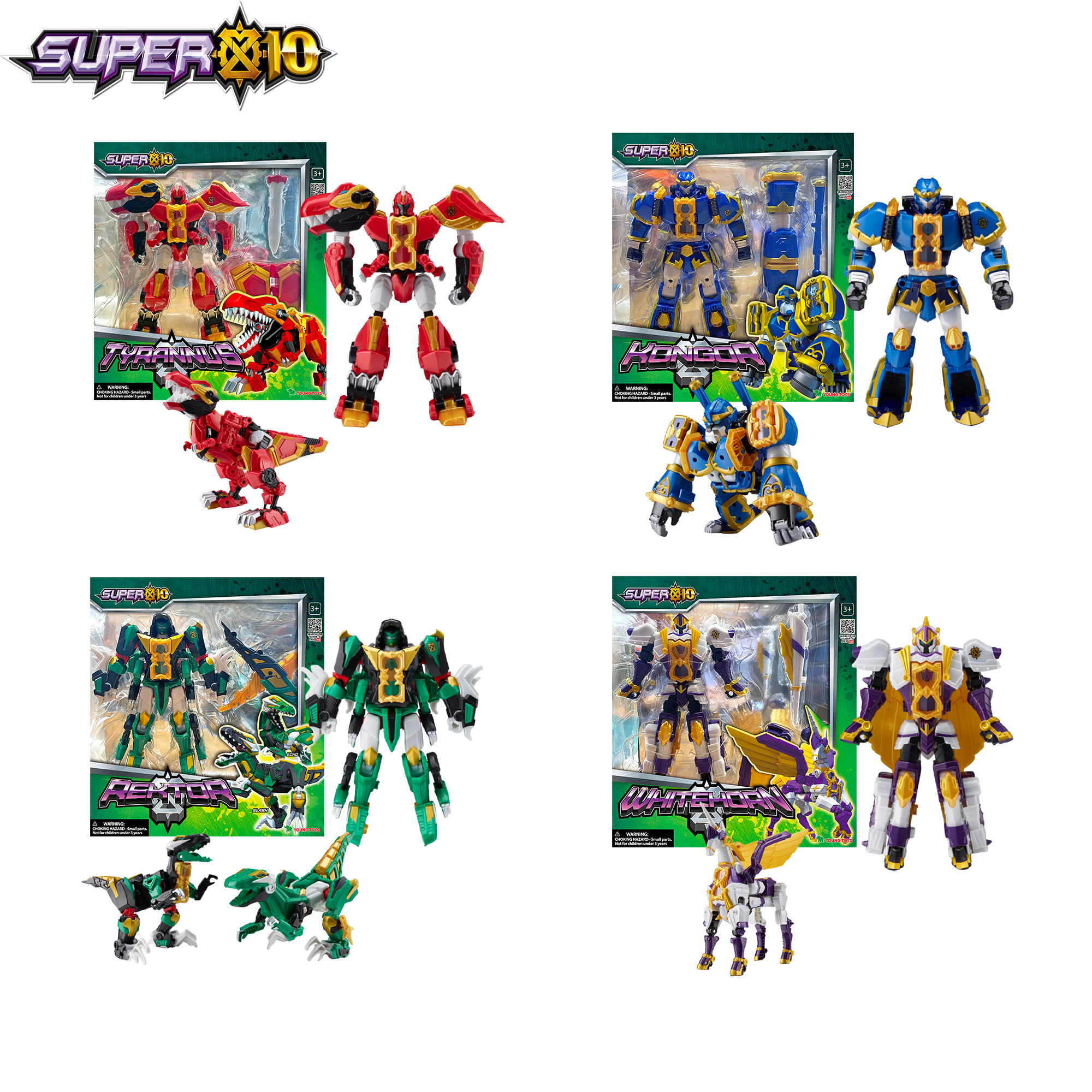 Big Super Ten Tyrannus Mecha Transformation Robot Toys With Weapon ...