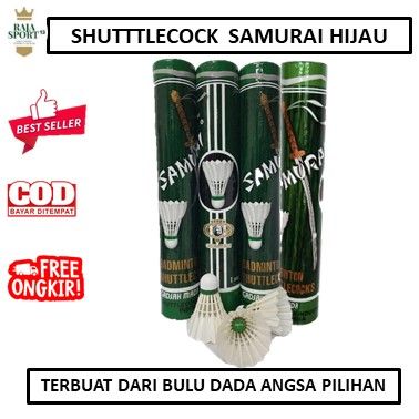 FLASHSALE !! Kok shuttlecock Bulutangkis SAMURAI HIJAU IJO - Kok bulu ...