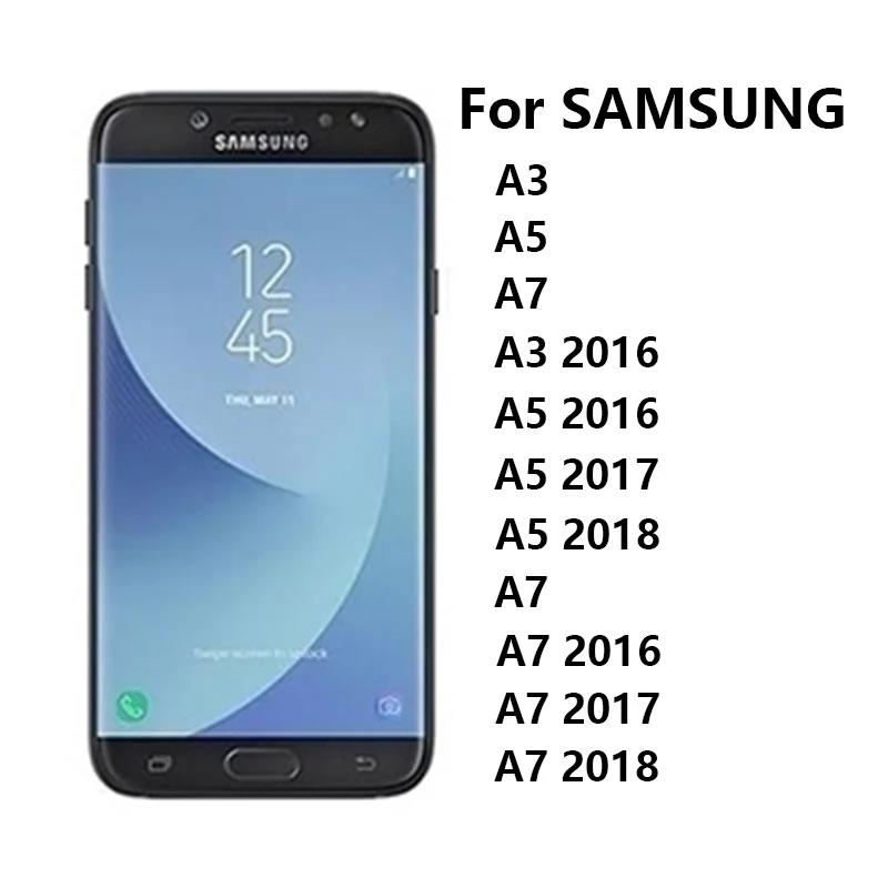 Full Cover For SAMSUNG A3 A5 A7 2016 2017 2018 Tempered Glass Screen ...