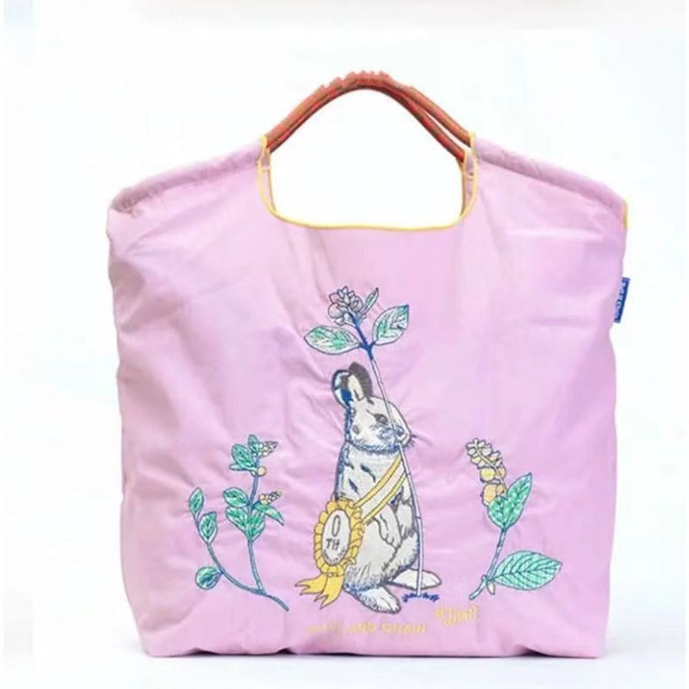 ANGY สไตล์เกาหลีแบบ กระเป๋าถือเย็บเชือก พิมพ์ลายน่ารัก อินส์ กระเป๋า ...