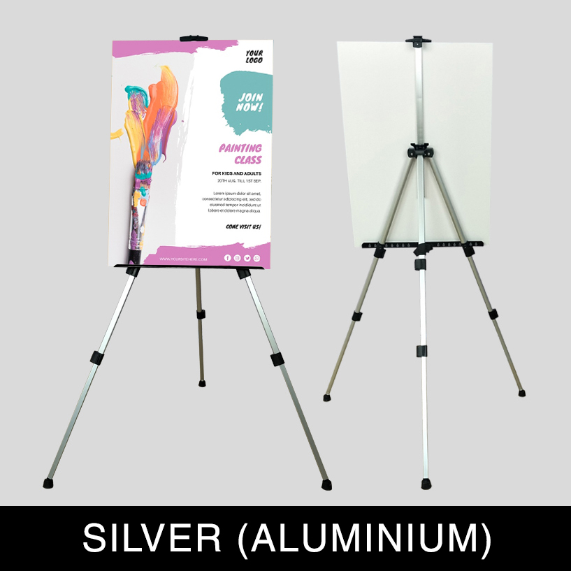 Black Easel Poster Stand | Art Canvas Easel | Single side poster stand ...
