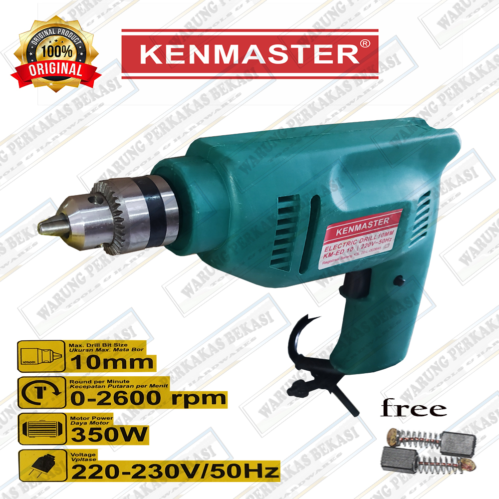 Kenmaster 10mm Mesin Bor Listrik Murah 10 Mm Type Electric Drill KM ...