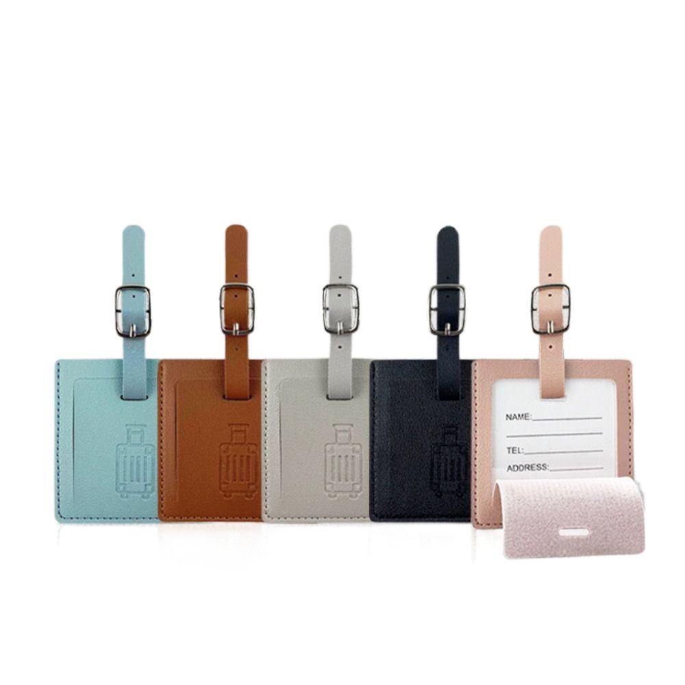 Soft Square Shape PU Luggage Tag Colorful Travel Accessories ...