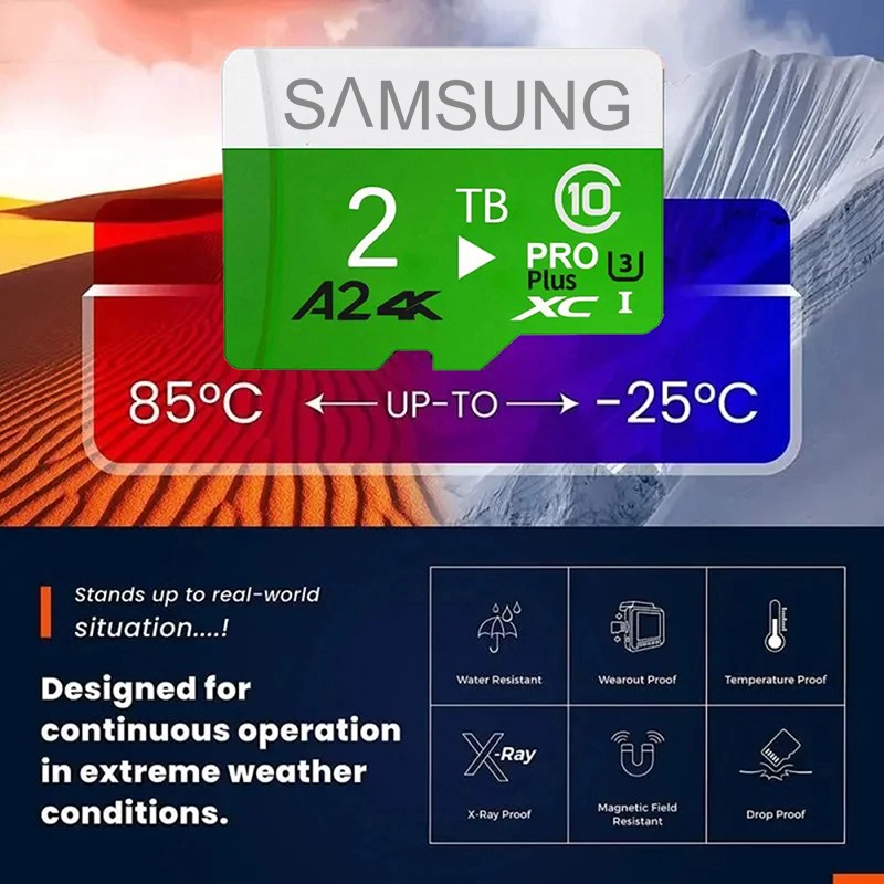 Samsung Tf Memory Card Storage Card (White and Green Card) 128g 256g ...