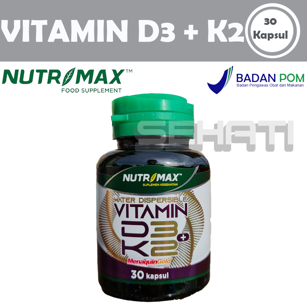 Nutrimax Vitamin D3 + K2 30 Caps Vit D 400IU K 40 mcg 400 IU 40mcg ...