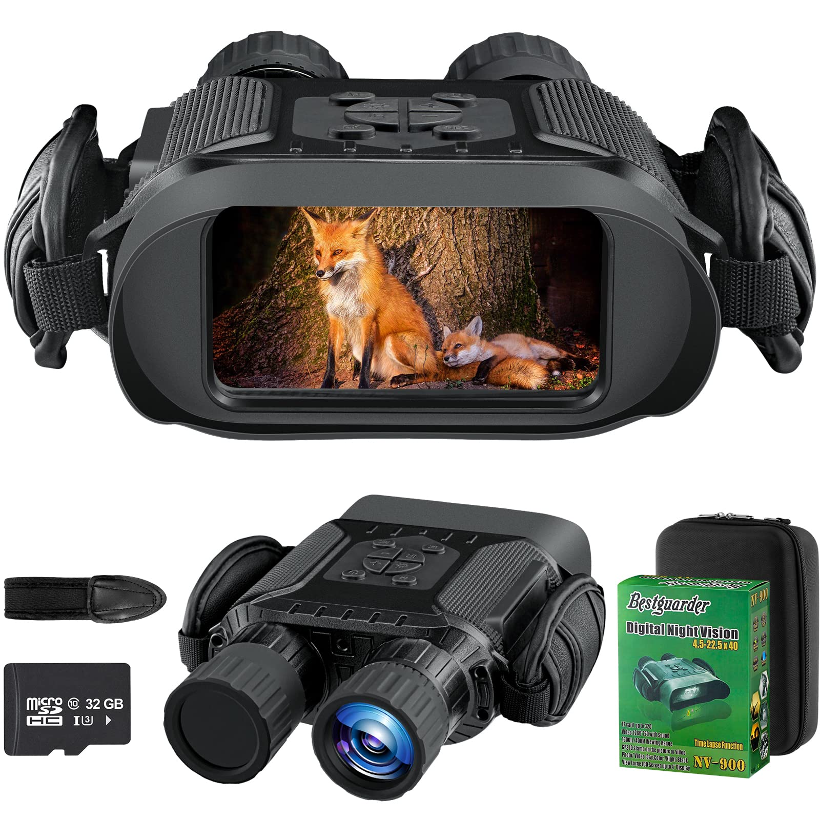 Bestguarder Night Vision Binoculars, 4.5-22.5×40 HD Digital Infrared ...