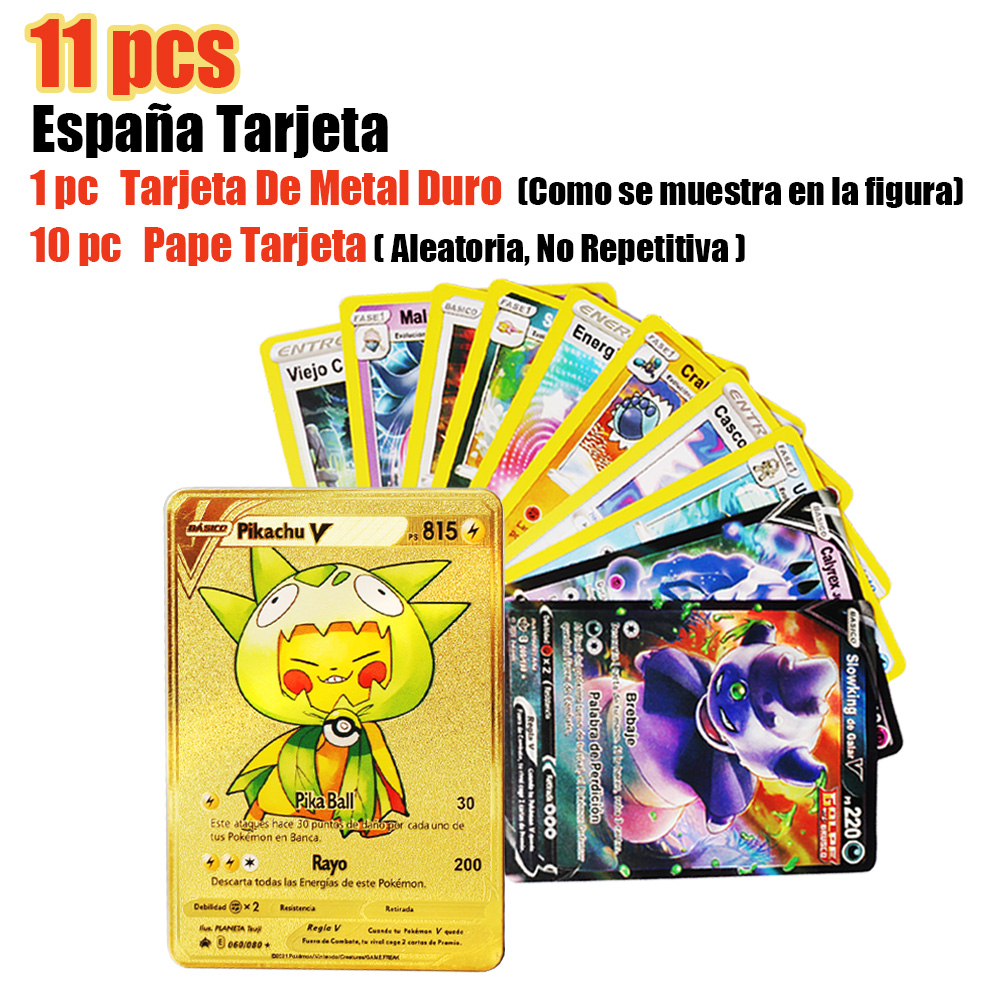 【Yibei Fairy Tale Toy City】Pokemon Metal Card Hard Iron Metal Pokemon ...