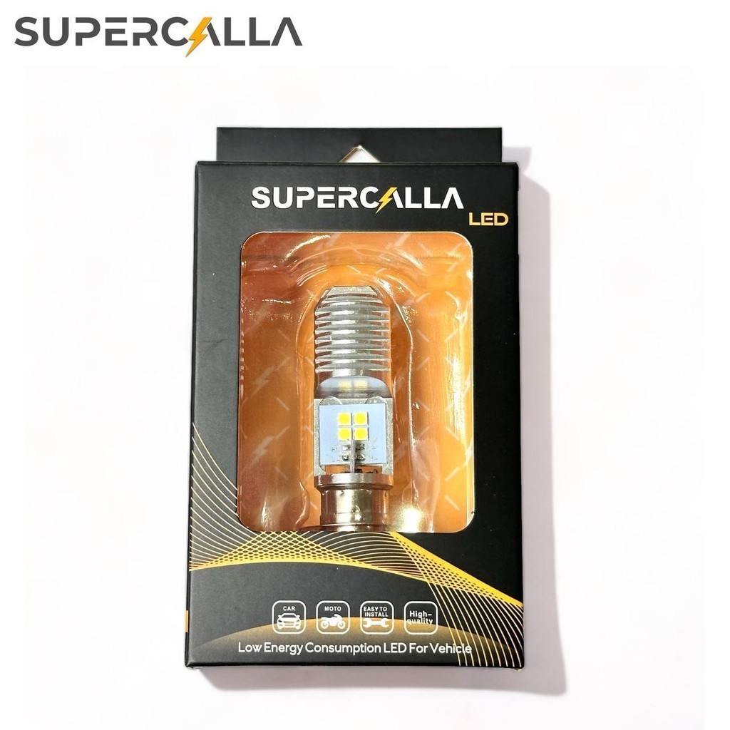 Supercalla Lampu depan motor LED H6 M2B AC DC 8 Mata Motor Matic Bebek ...