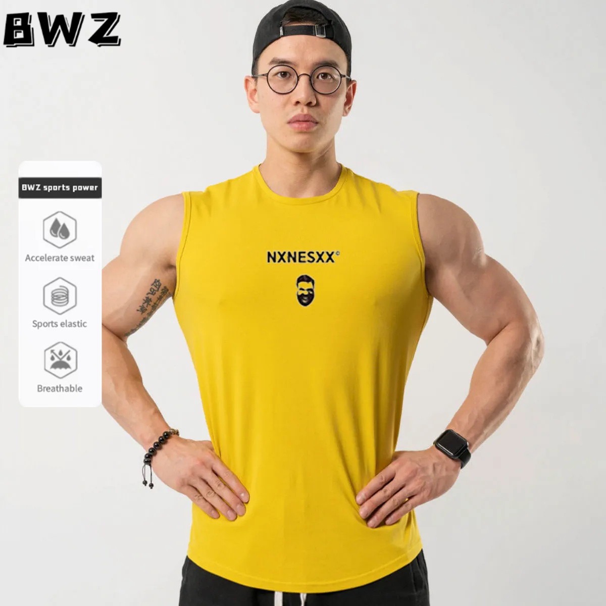 【Free shipping】BWZ SPORT STORE 2022 Muscle Fitness Quick Dry Vest ...