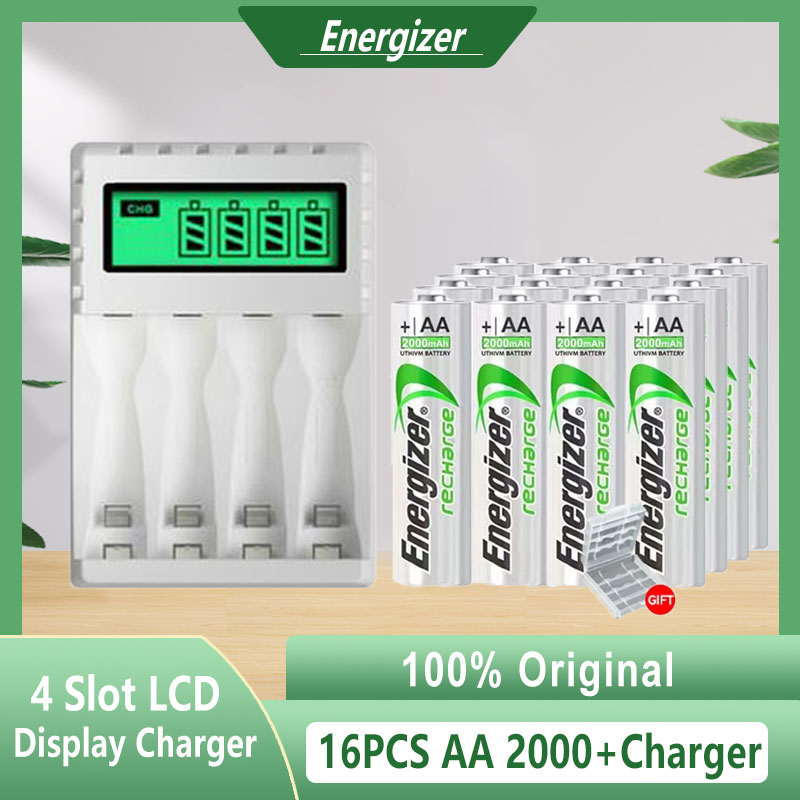 Energizer AA/AAA NiMh Rechargeable Batteries + Universal USB LCD ...