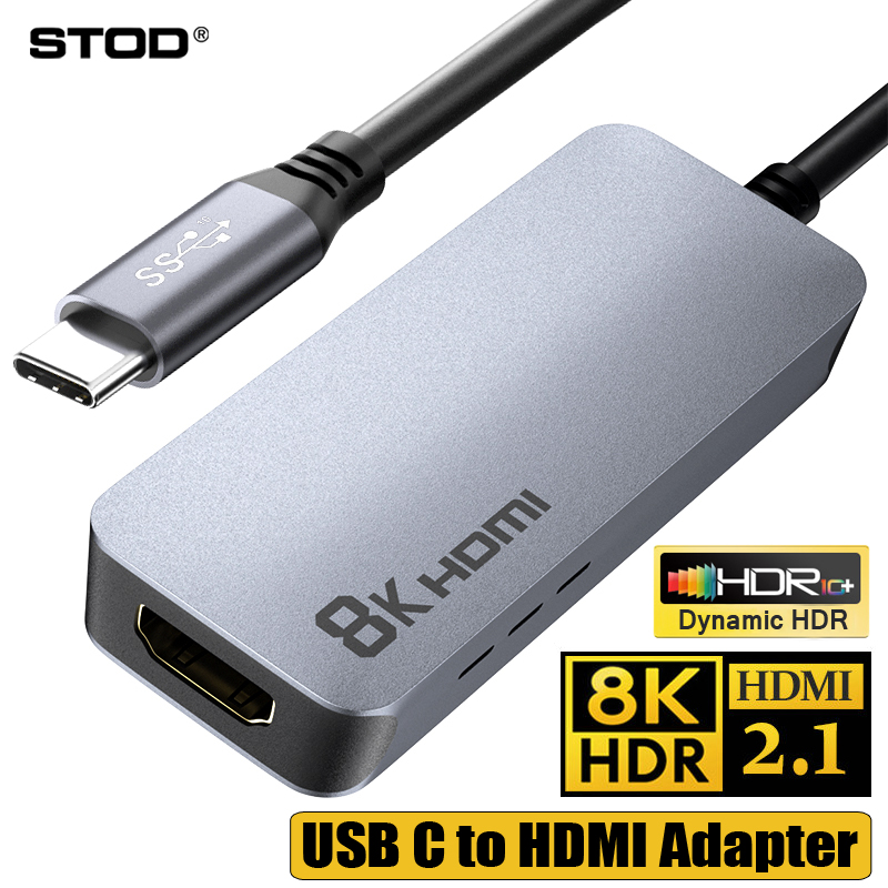 STOD HDMI to Type C Adapter USB C HDMI 2.1 Cable Extender Thunderbolt 4 ...