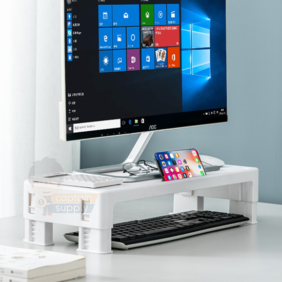 (SG Seller) ★ Height Adjustable Monitor Stand (Plastic) ★ Computer ...