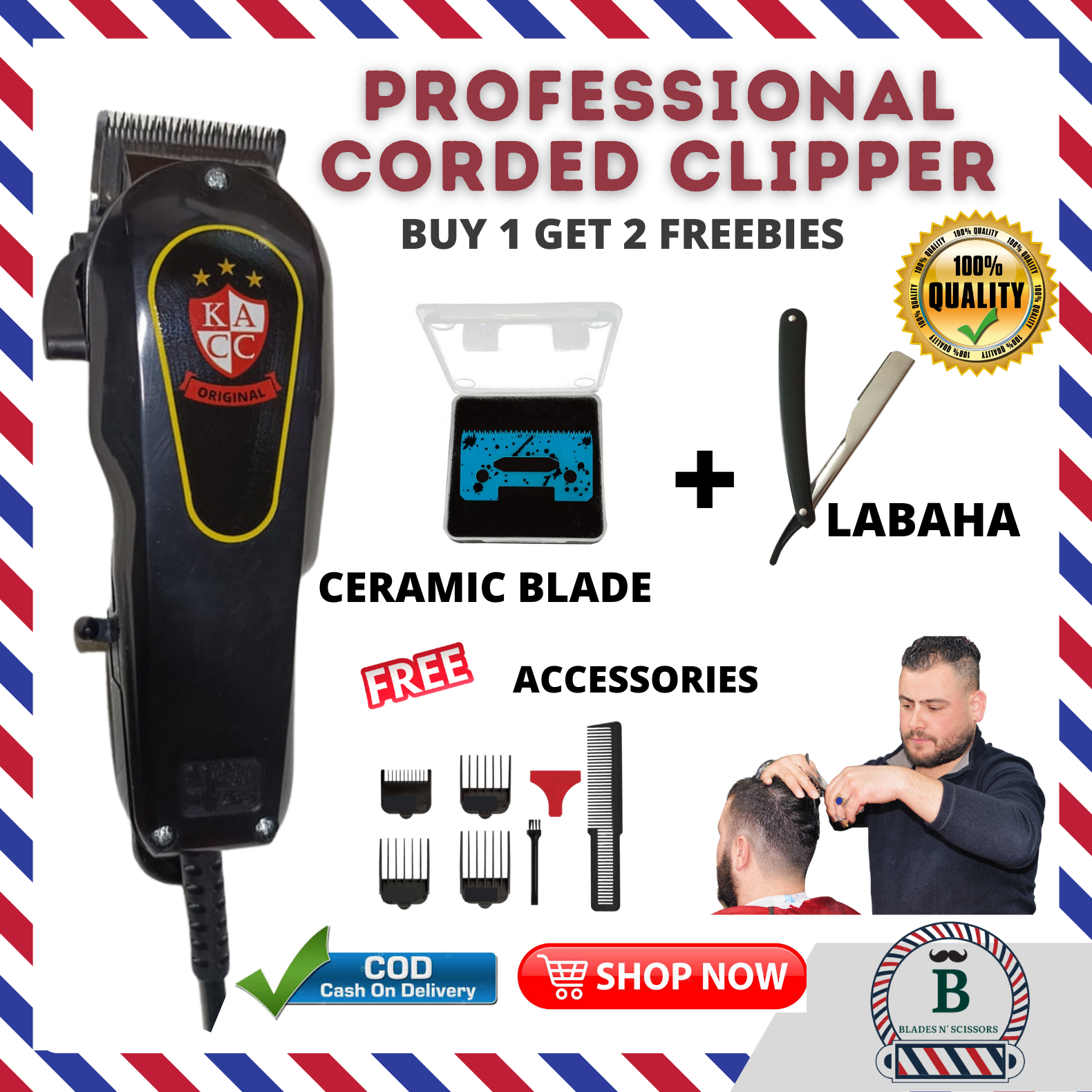 [BNS] BUY 1 Hair Clipper Razor AND GET FREE LABAHA AND CERAMIC BLADE ...