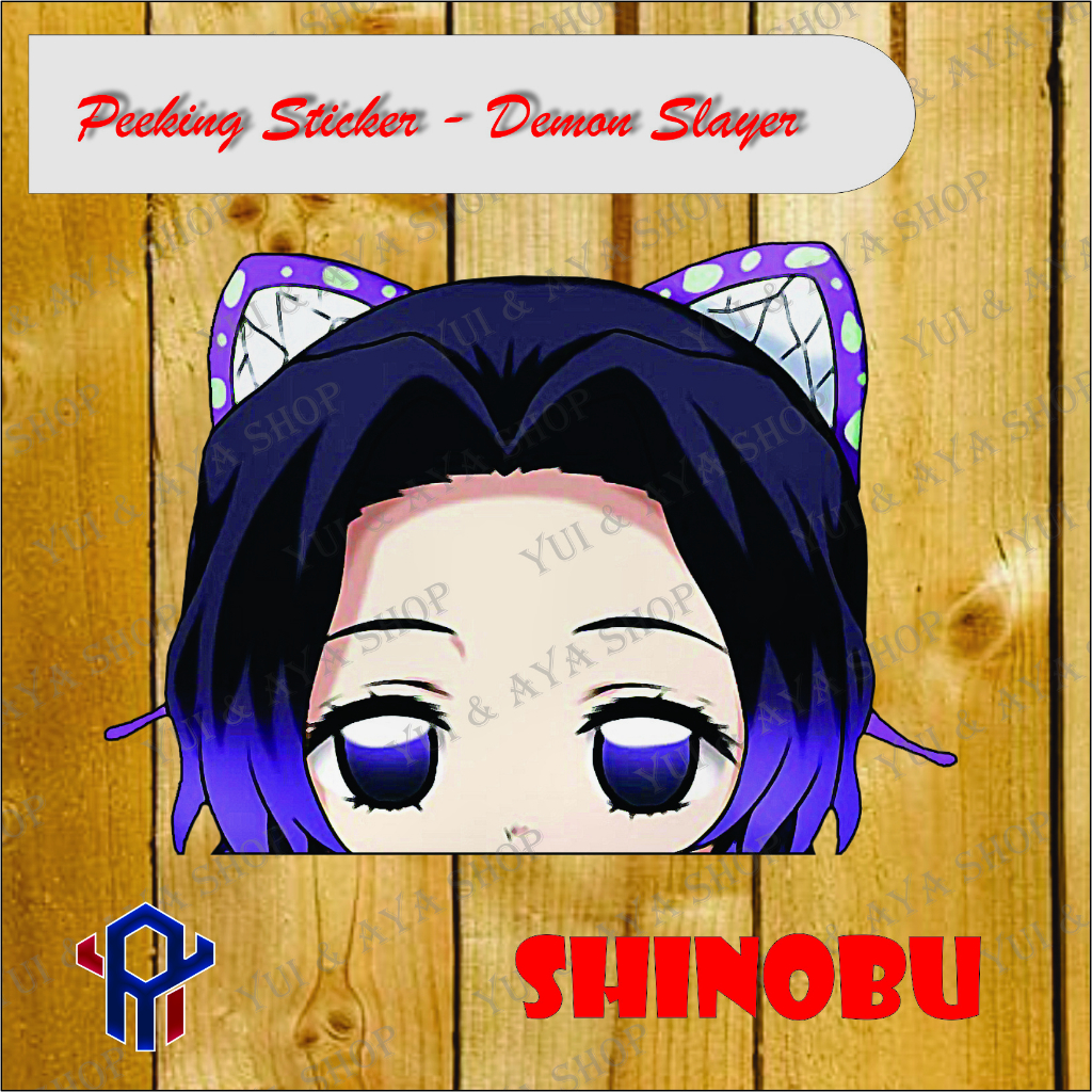 Demon Slayer Peeking Characters sticker for Aquaflask tumbler, laptop ...