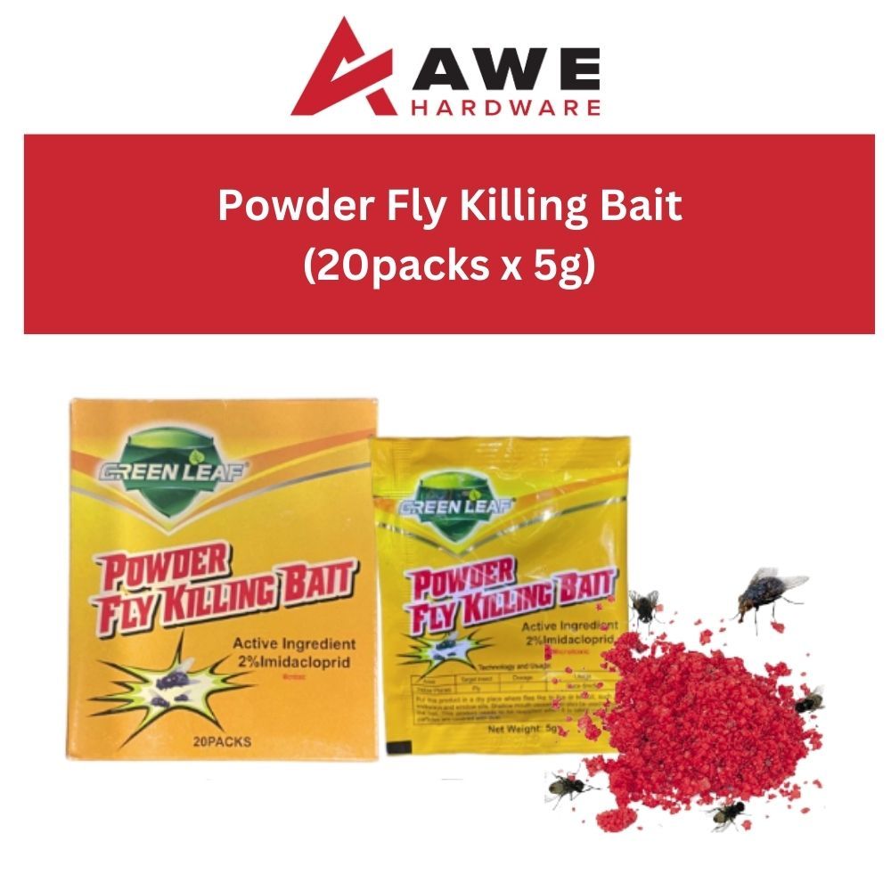 Powder Fly Killing Bait Green Leaf 20 Packs Kill System Flies Ant Umpan ...
