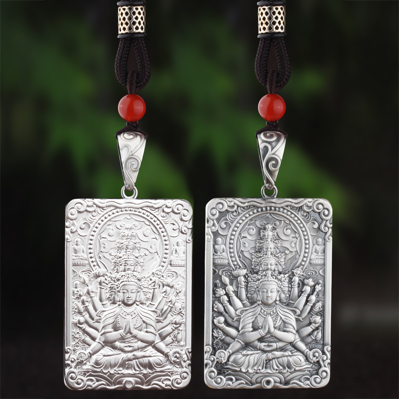 【Fresh designs】Thousand-Hands Guanyin Pendant for Mouse Male 999 ...