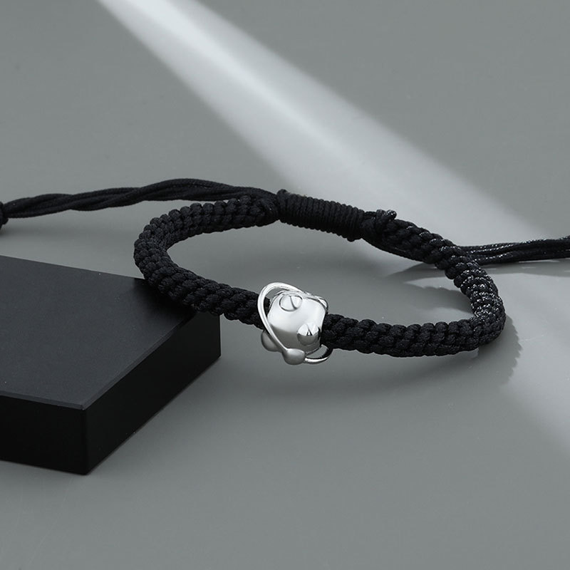 【Quality Bracelet Men's Fashion Brand Sense Black Niche Simple Student ...