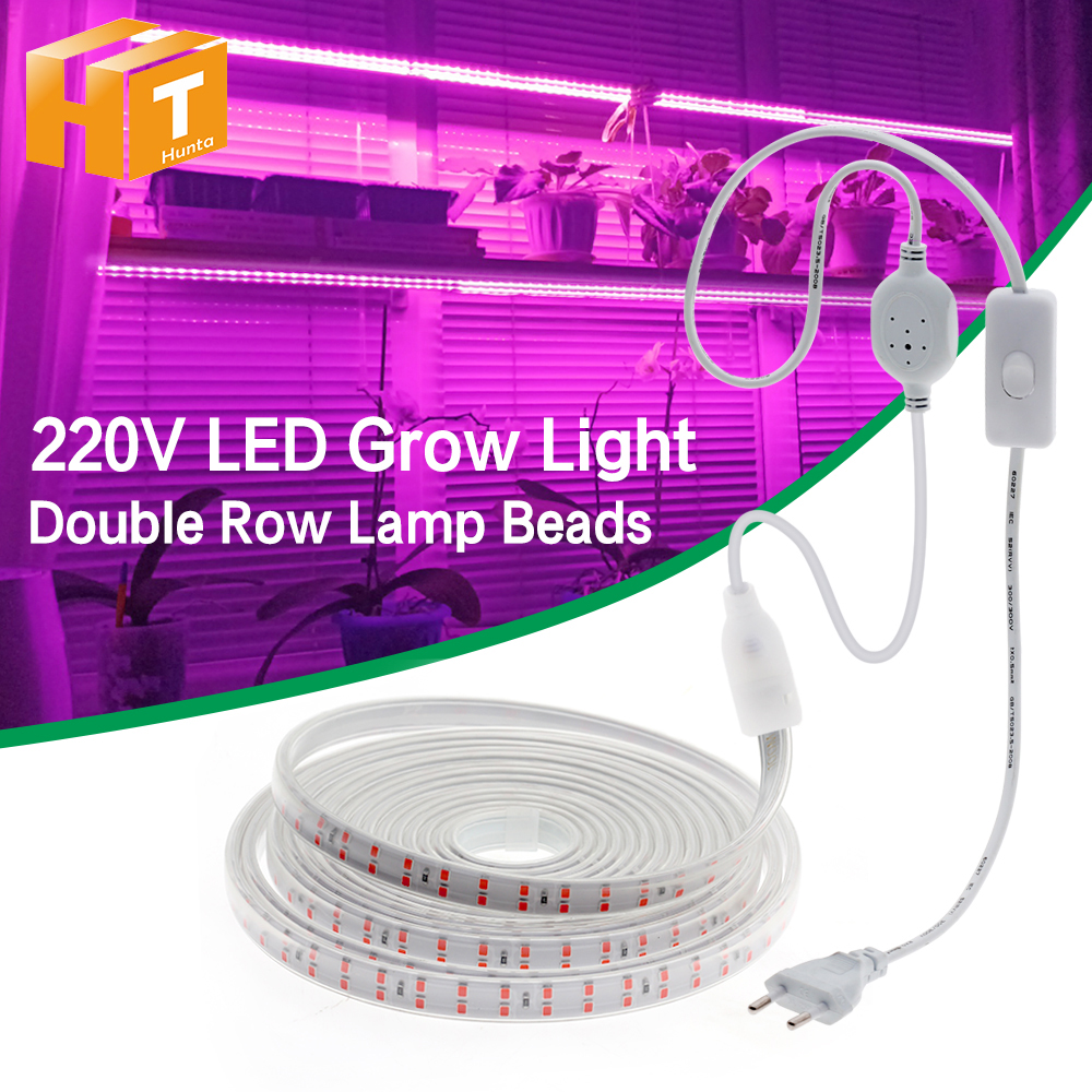 LED Grow Strip Full Spectrum Waterproof 180leds/m Double Row Lamp ...