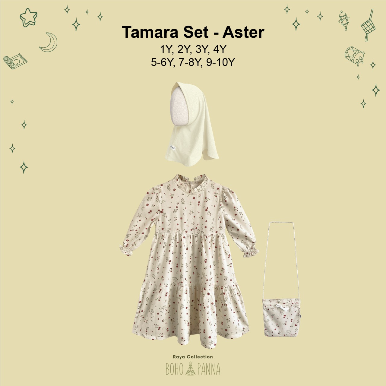 BOHOPANNA - Tamara Set - Kids Raya Collection | Lazada Singapore