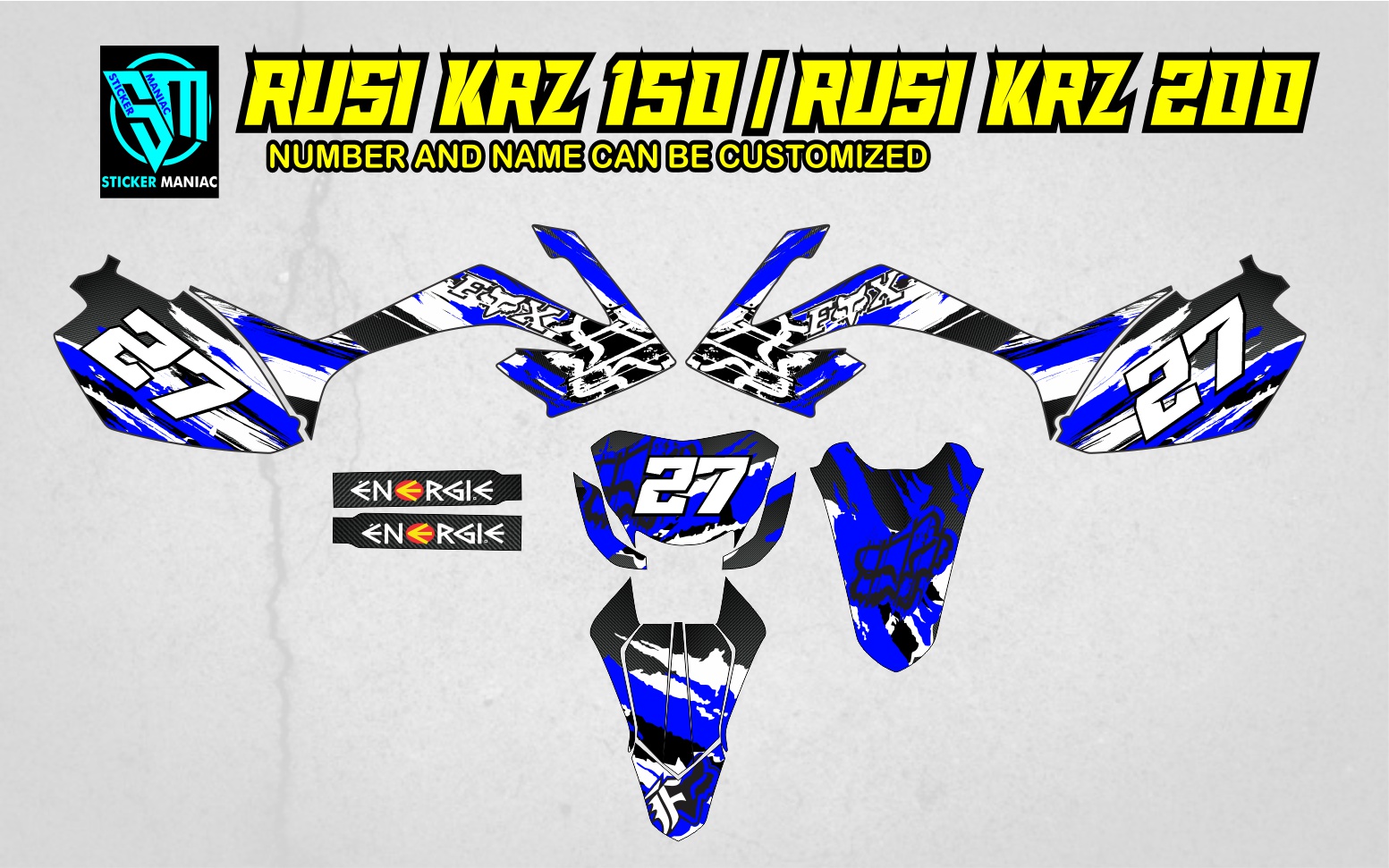 Rusi Krz 200,Rusi Krz 150 full body decals,laminated | Lazada PH